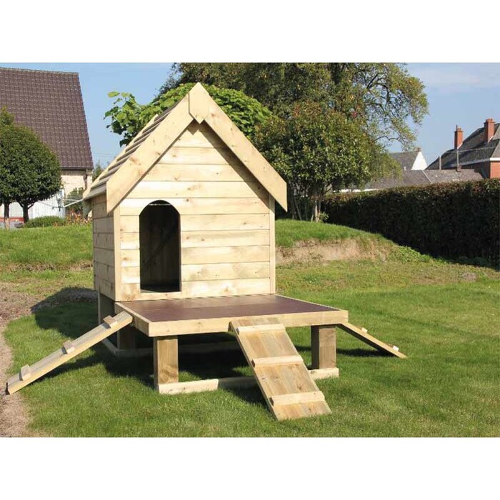 Geitenhok met terras ( 120 x 120 x 185 cm ) :: Het Bressehuis